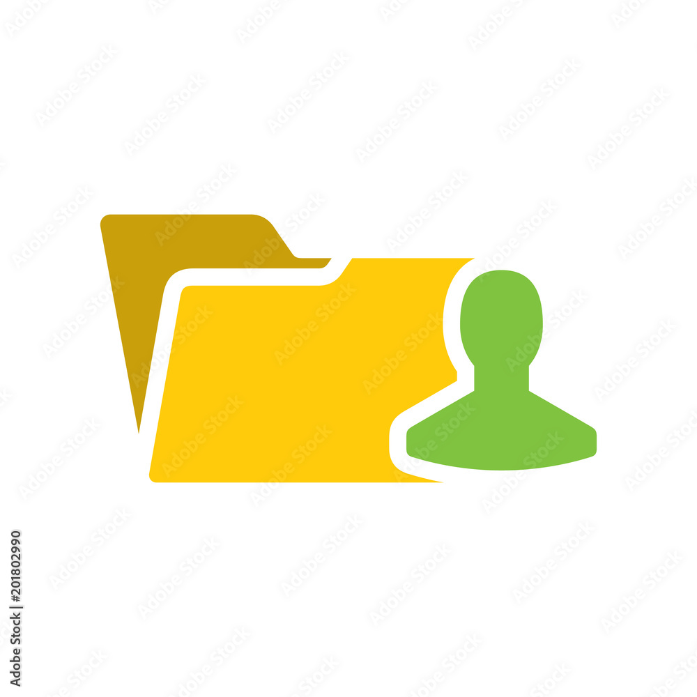 User Folder Icon Design Stock Vector | Adobe Stock
