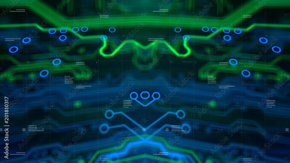 Conceptual technology futuristic motherboard design. Computer chipset ...