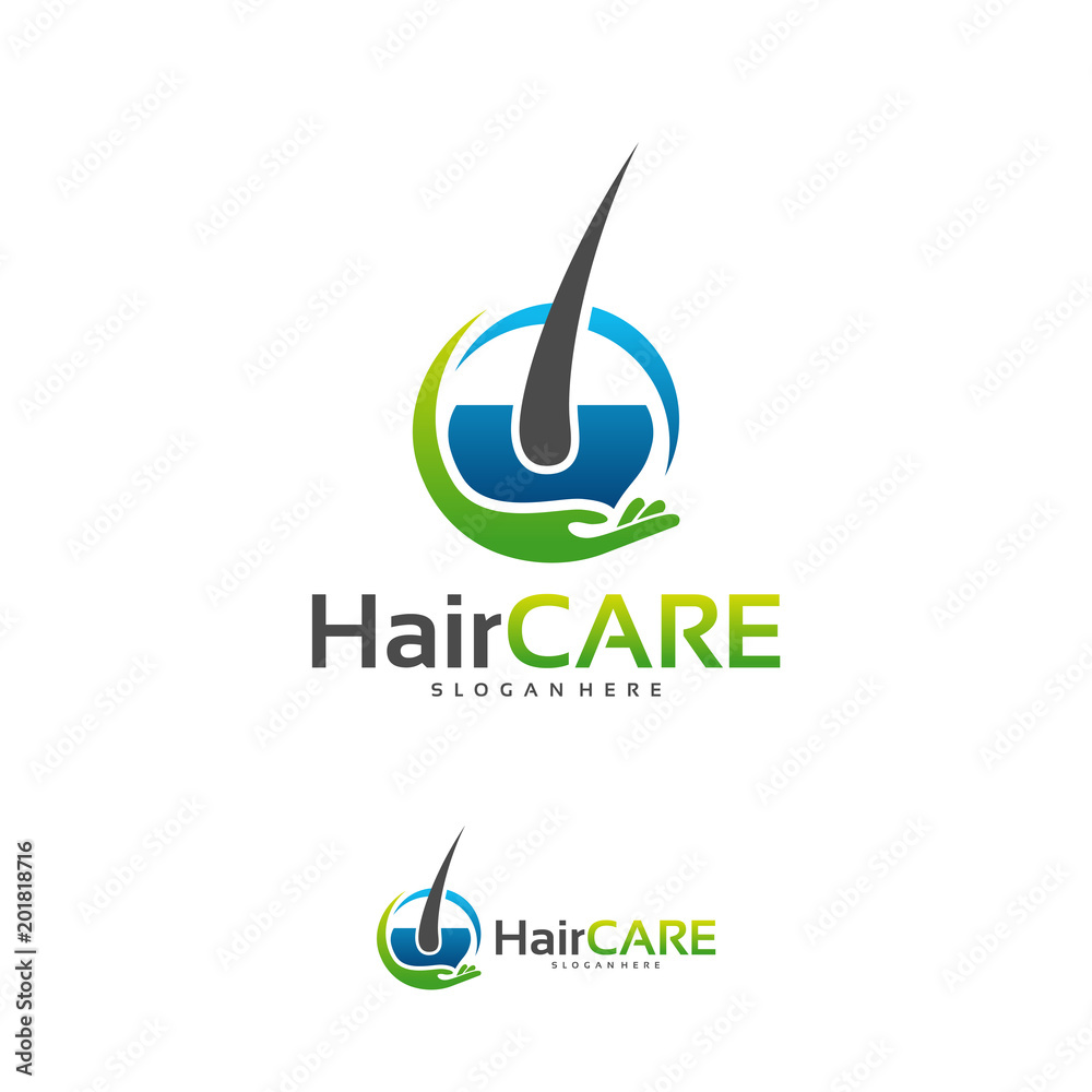 Hair Care logo designs concept vector, Hair logo designs Stock Vector ...