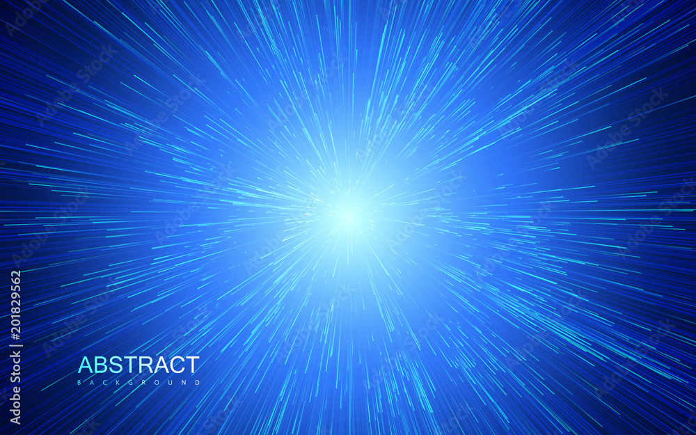 Shiny radial burst with linear particles Stock Vector | Adobe Stock