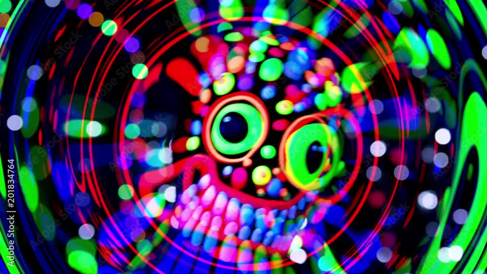 neon glow mask scary face Stock Video | Adobe Stock