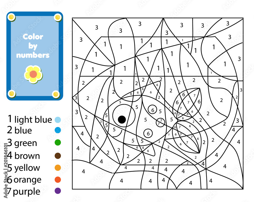 Color By Number Fish