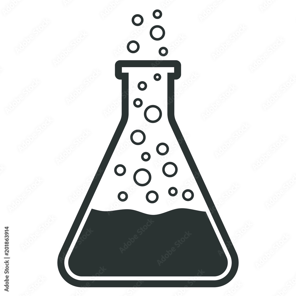Erlenmeyer Conical Flask Stock Vector Adobe Stock