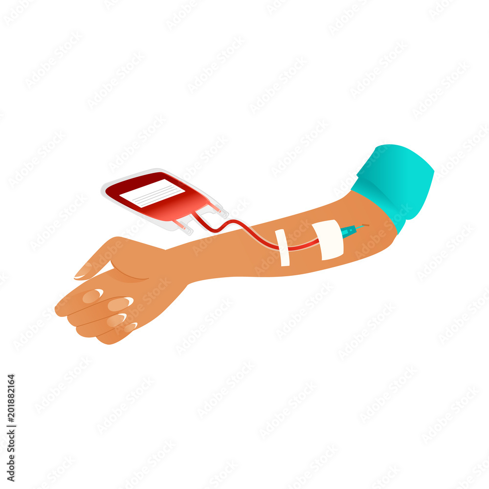 Hand Touch Cartoon Blood
