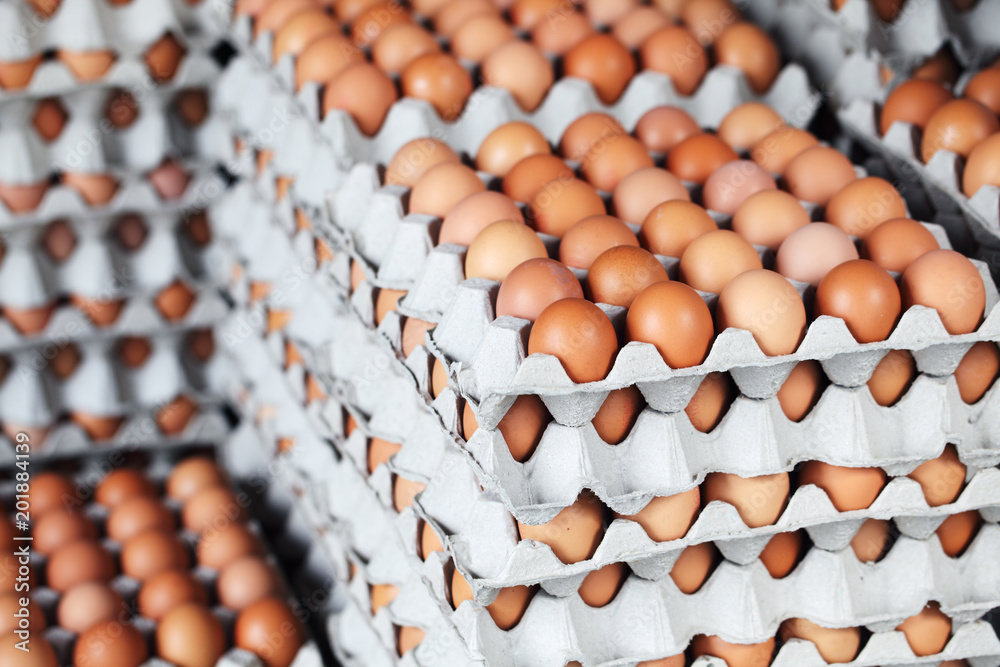 stack of fresh eggs healthy food background Stock Photo | Adobe Stock