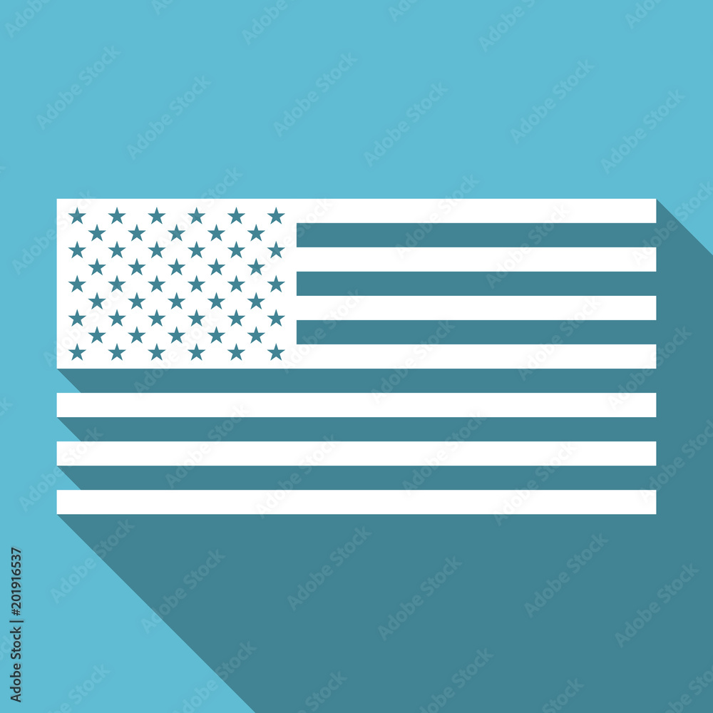 USA flag symbol flat design vector blue internet icon Stock Vector ...