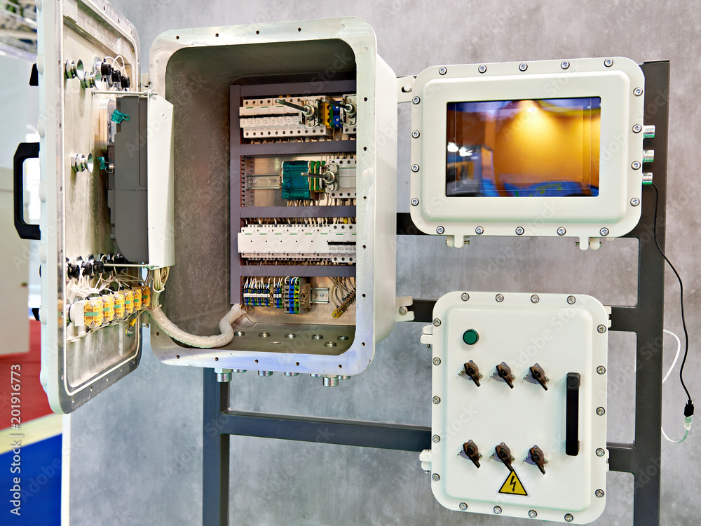 Explosion-proof box for electrical equipment foto de Stock | Adobe Stock