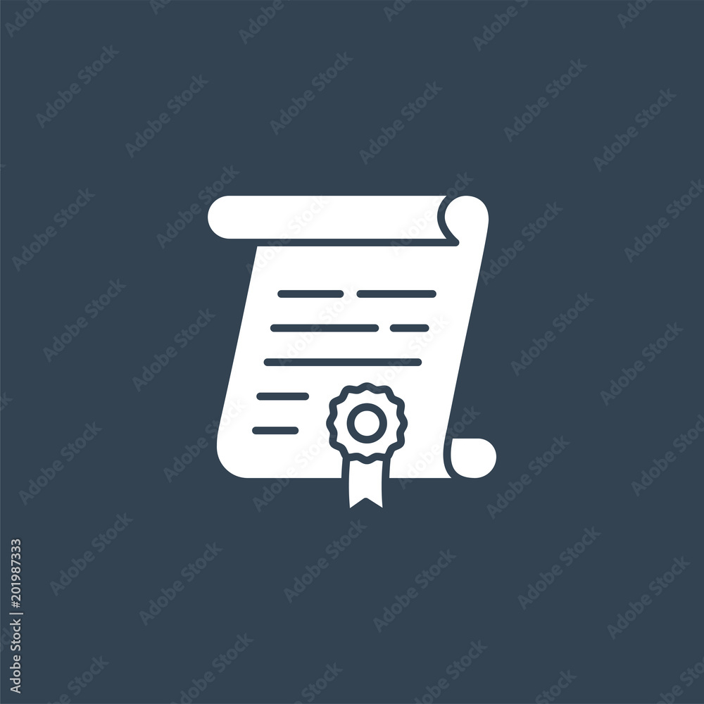 Legal documents icon or business agreement symbol. Contract Stock ...