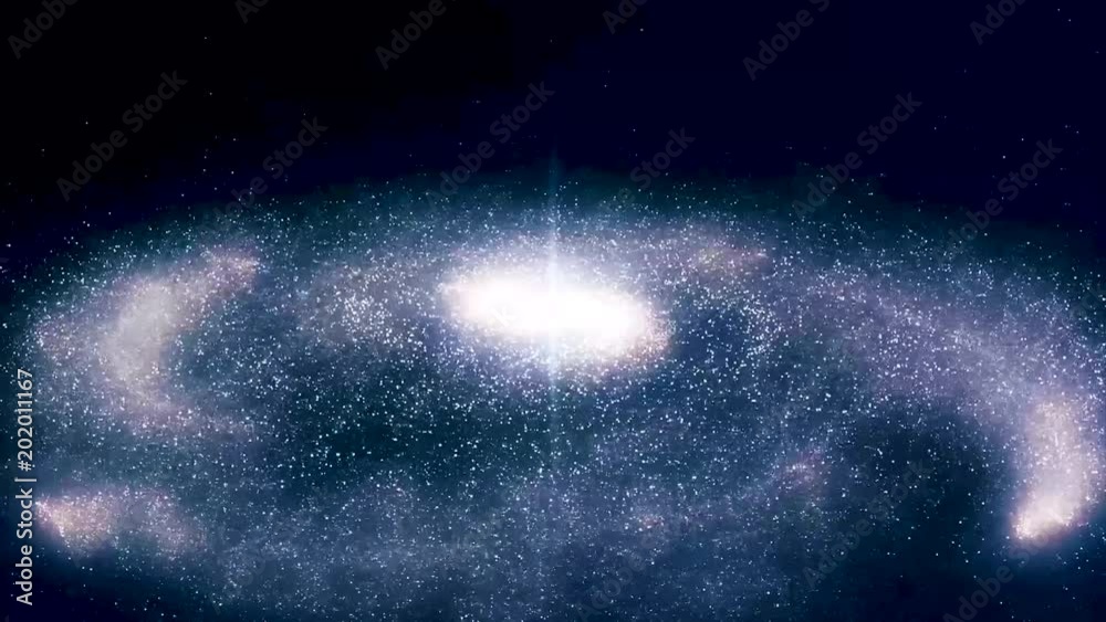 Space animation background with nebula, stars. The Milky Way, the ...