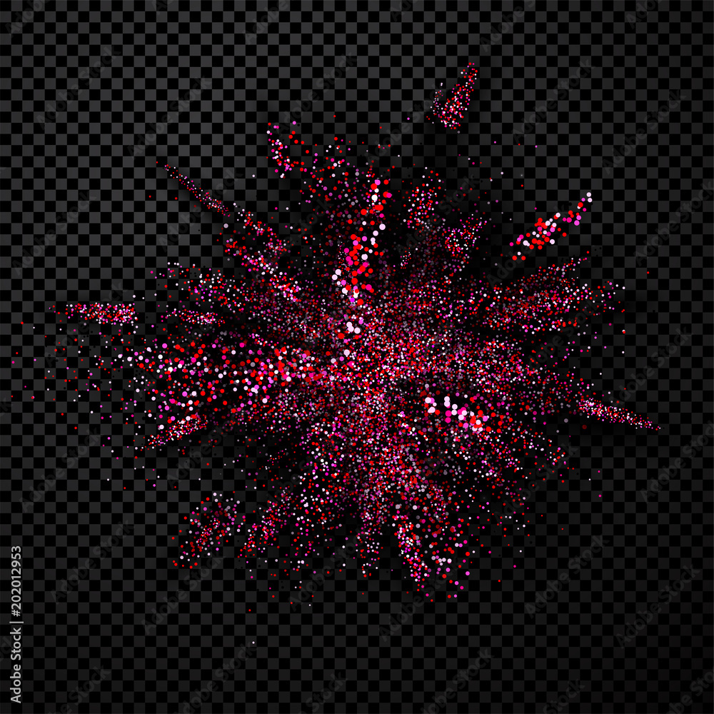 Pink glitter explosion on transparent background. Stock Vector | Adobe ...
