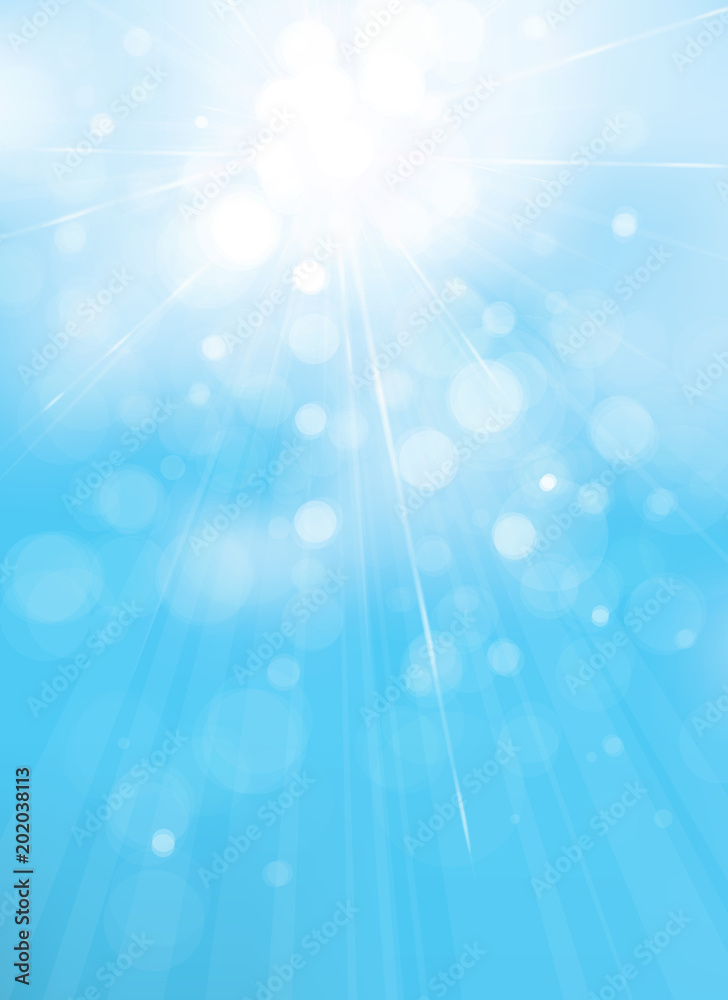 Vector blue lights background. Sky background. Stock Vector | Adobe Stock