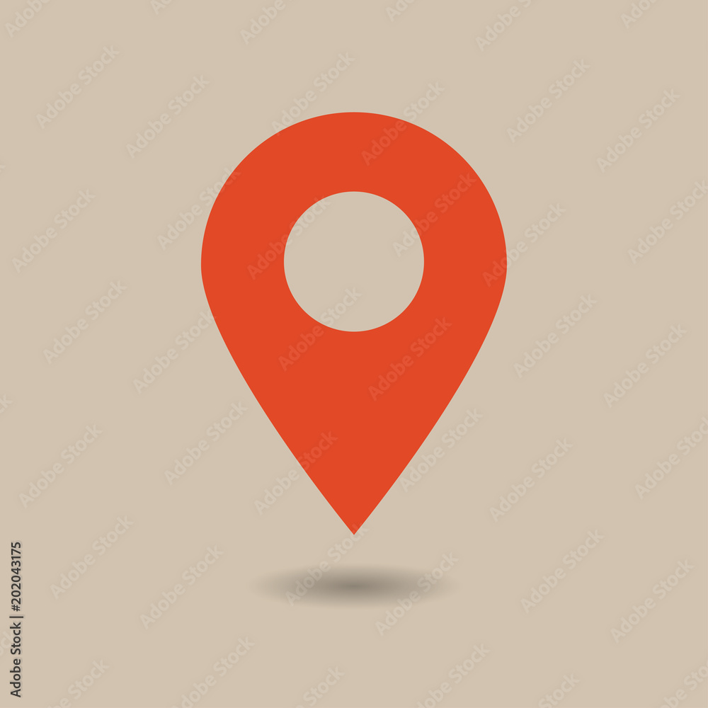 Vector of map pointer icon. GPS location symbol. Flat design style ...