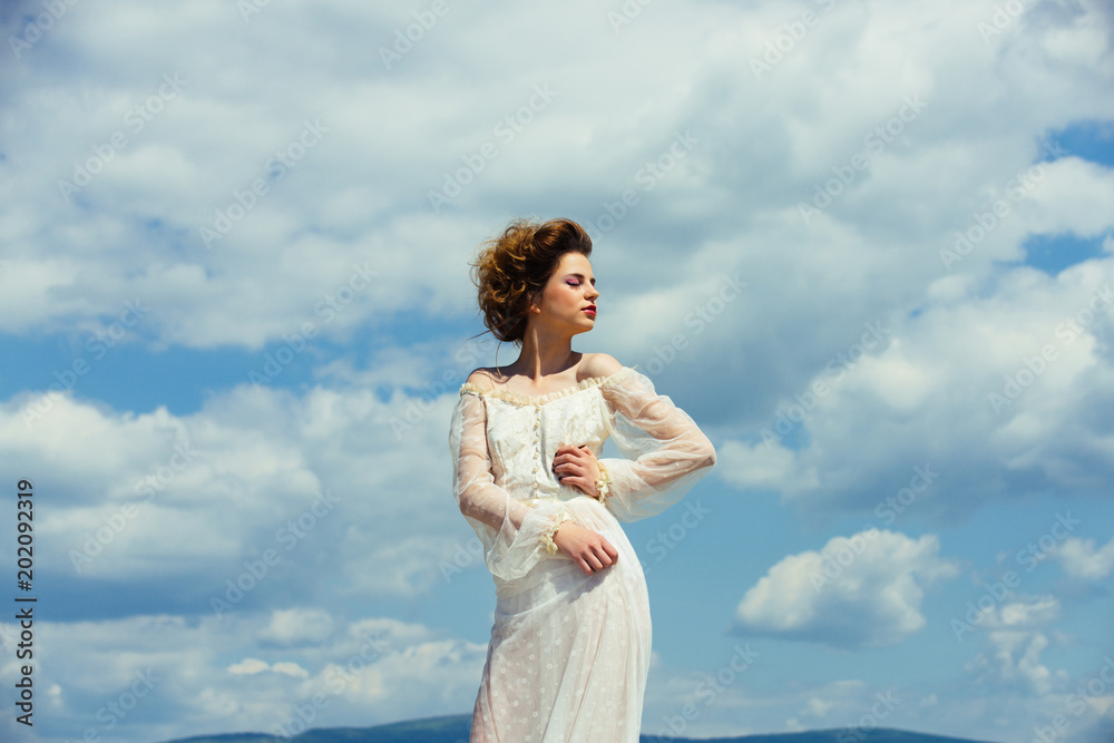 Model Poses For Fashion Photography Outdoors