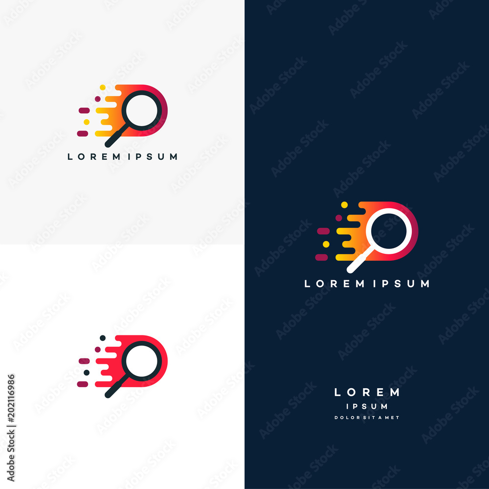Fast Finder Logo designs concept vector, Search Express logo template ...