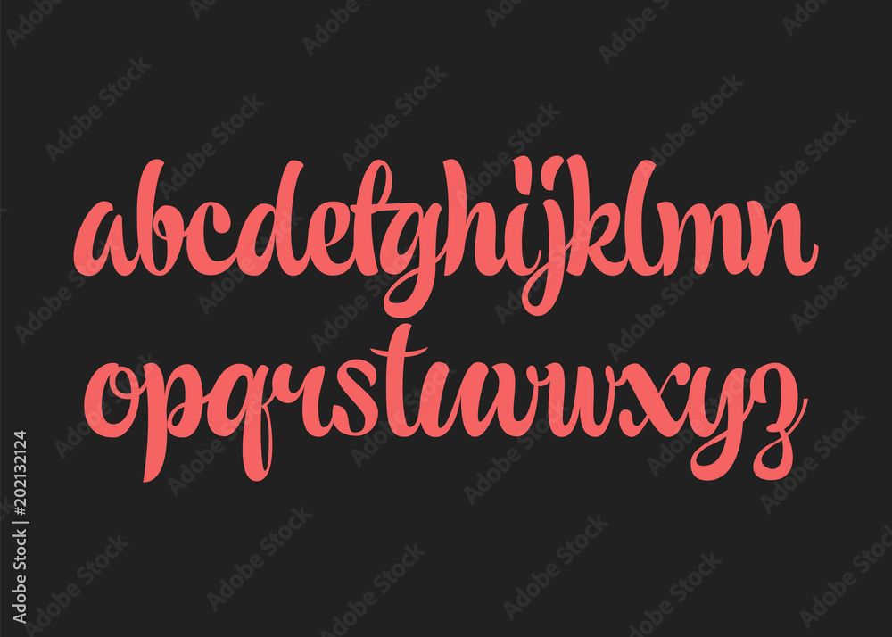 Calligraphic Vector Script Font Handwritten Brush Style Modern