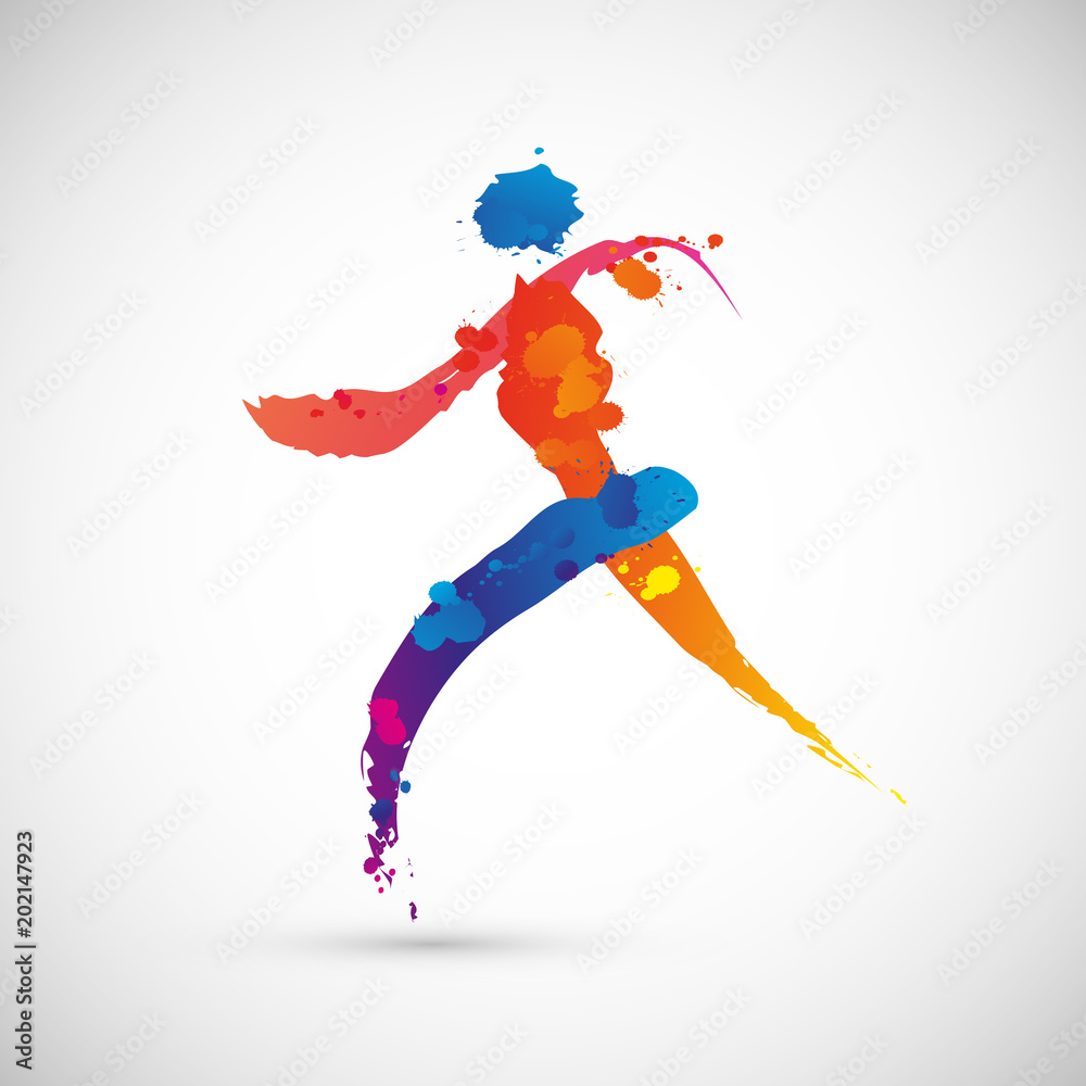 biegacz wektor vector de Stock | Adobe Stock