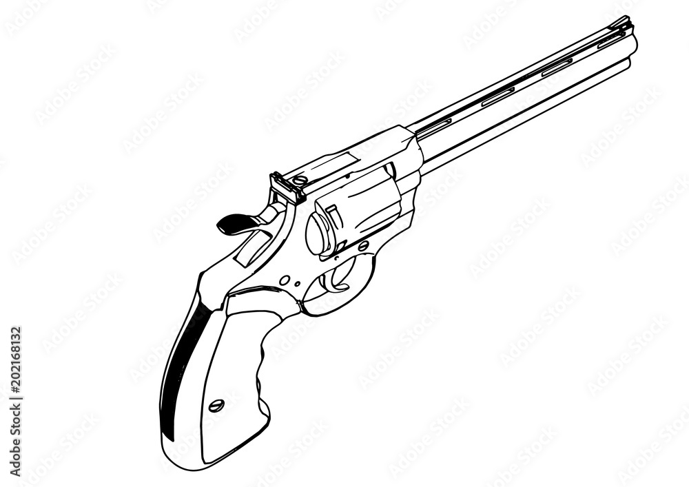 outline of a gun vector. Stock Vector | Adobe Stock