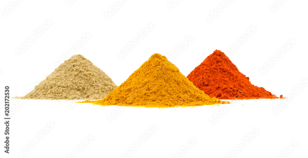 Indian Heap of Colourful Spices Also Know as Red Chilli Powder ...