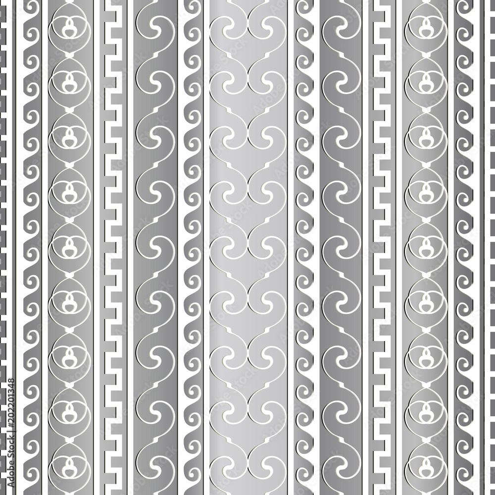Greek ancient vector border seamless pattern. Striped light patterned ...