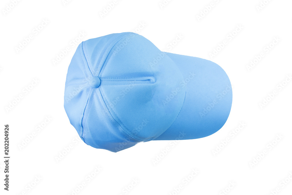 Blue hat cap top view isolated on white background Stock Photo | Adobe ...
