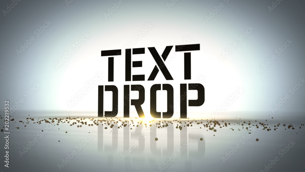 Text Drop with Particles Titles Stock Template | Adobe Stock