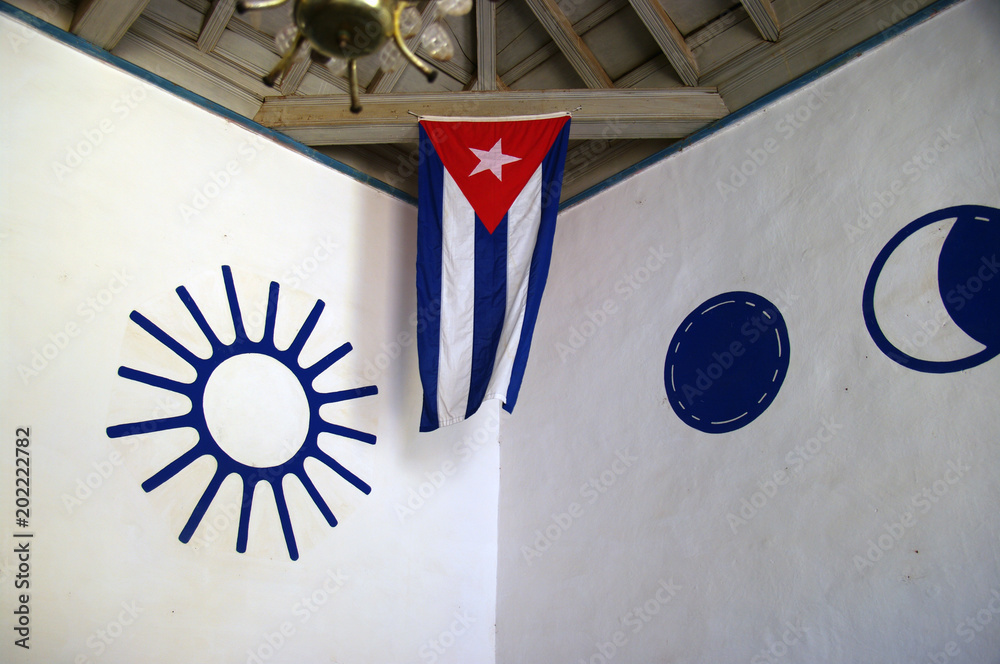 Drapeau cubain et symboles mystiques Stock Photo | Adobe Stock