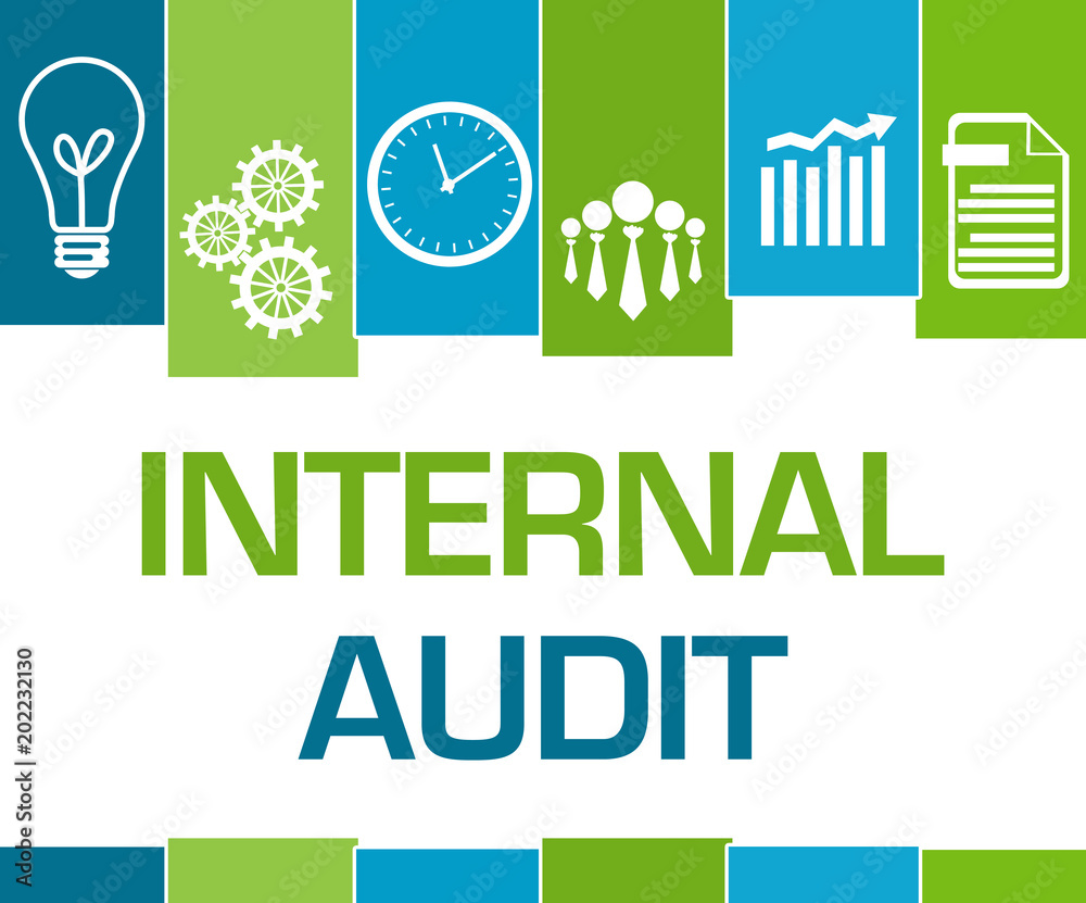Internal Audit Green Blue Stripes Symbols Stock Illustration | Adobe Stock