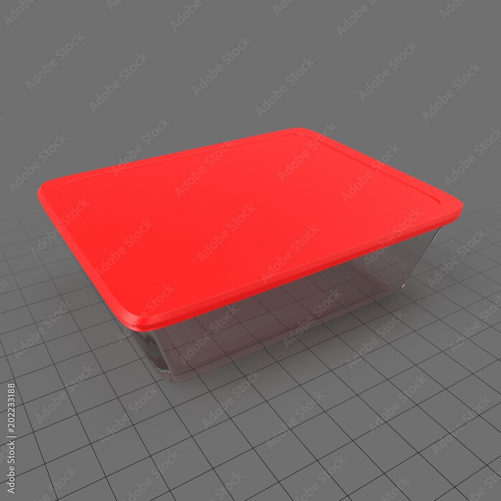 Small rectangular food container Stock 3D asset | Adobe Stock