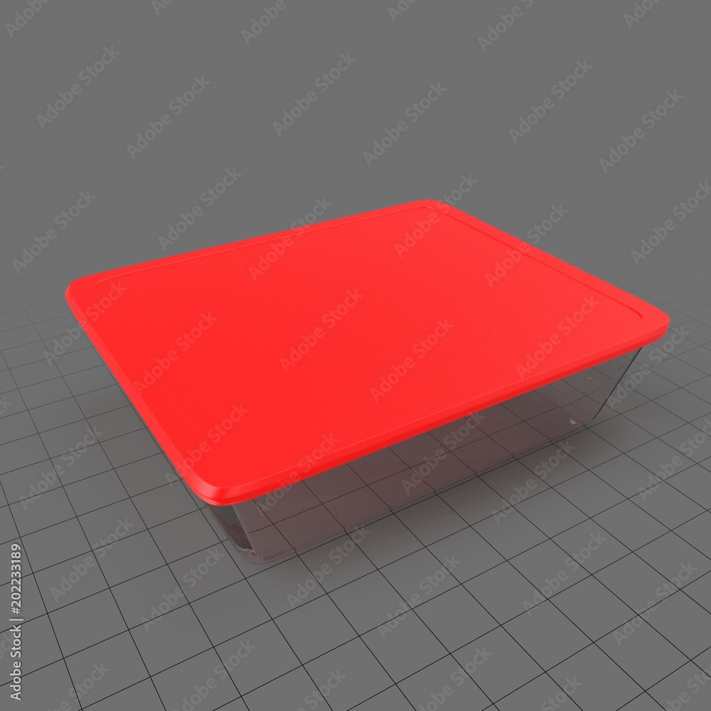 Large rectangular food container Stock 3D asset | Adobe Stock