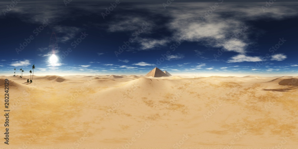 hdri, Environment map, Spherical panorama, panorama 360, pyramids in ...