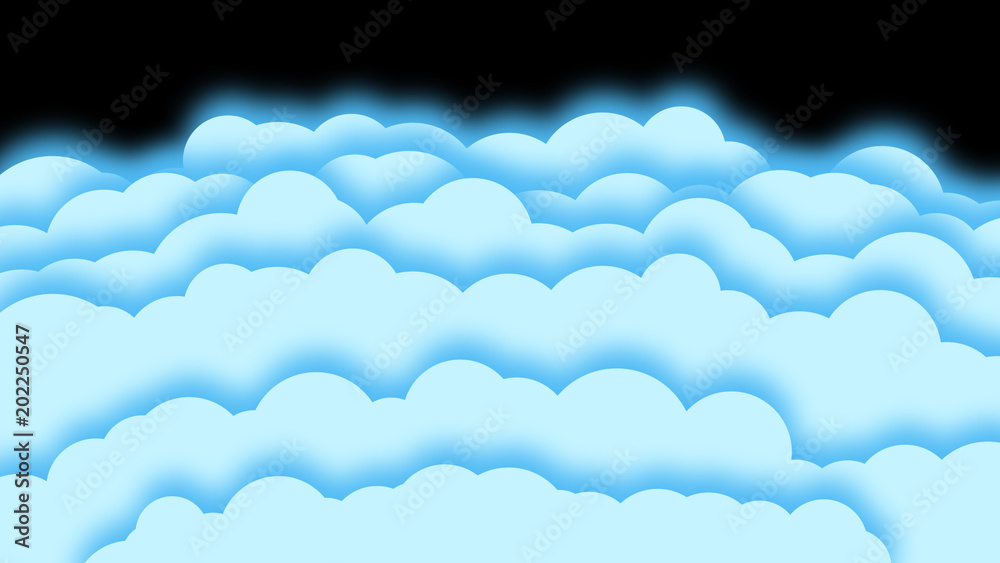 Cartoon Cloud Transition Stock Template | Adobe Stock
