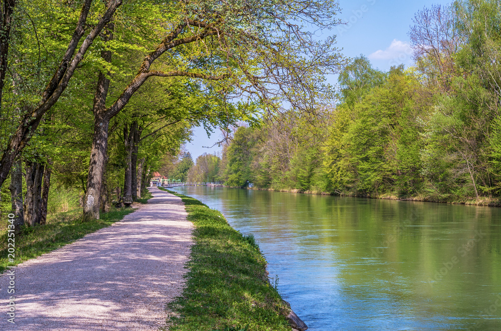 Isar River In Germany