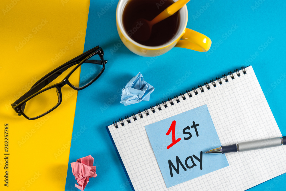 International Labour day. May 1st. Day 1 of may month, calendar on ...