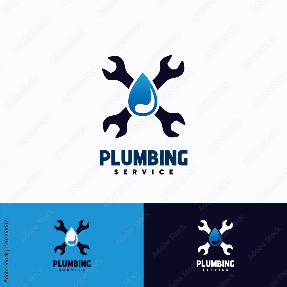 Plumbing Service Logo Template Design. Creative Vector Emblem, for Icon ...