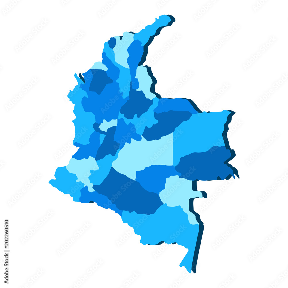 Colombia map drawing