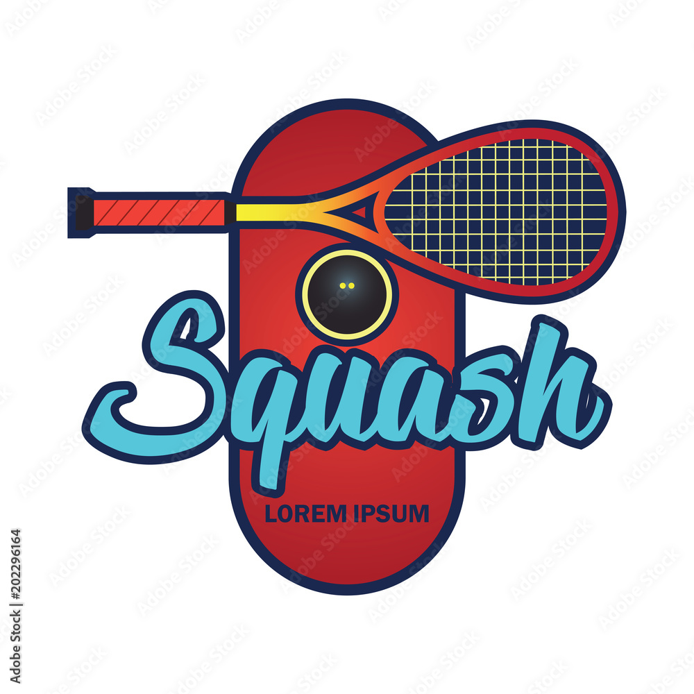 squash logo with text space for your slogan / tag line, vector ...