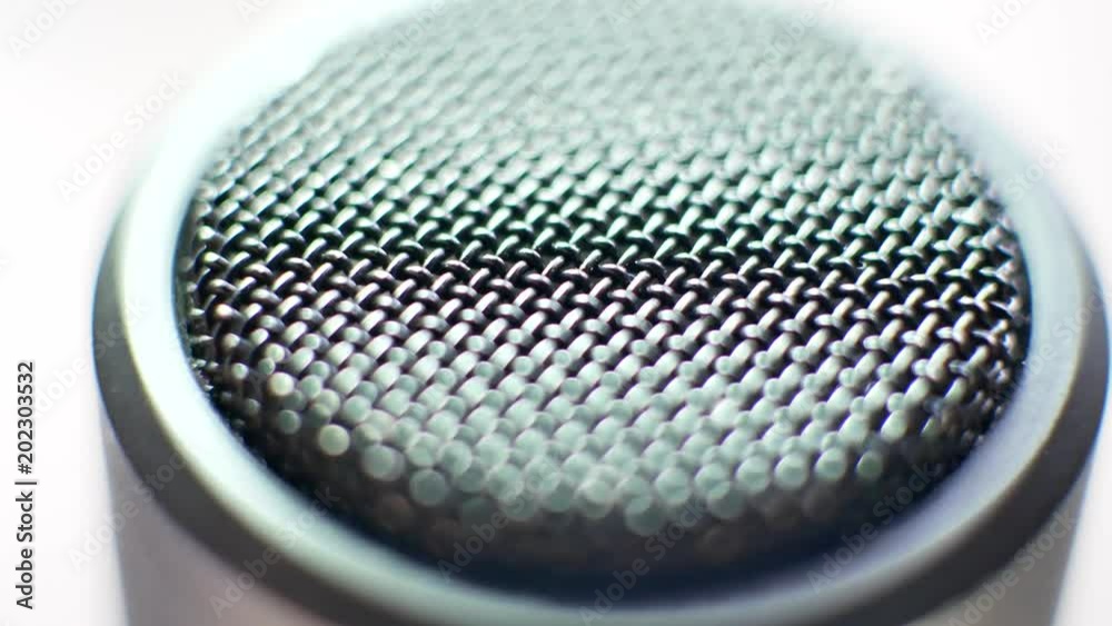 Microphone in true macro close up for amusic or sound studio concept ...