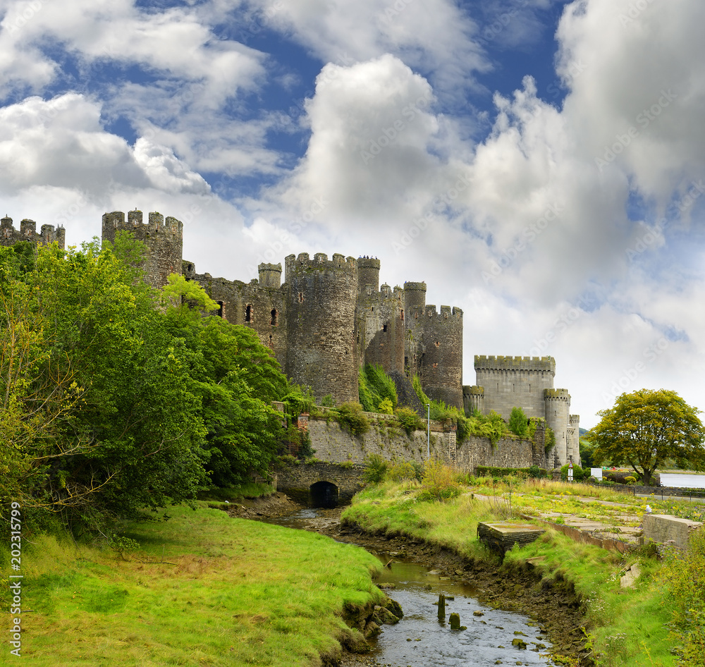 Conwy Castle, North Wales, UK. It belongs among Castles and Town Walls ...