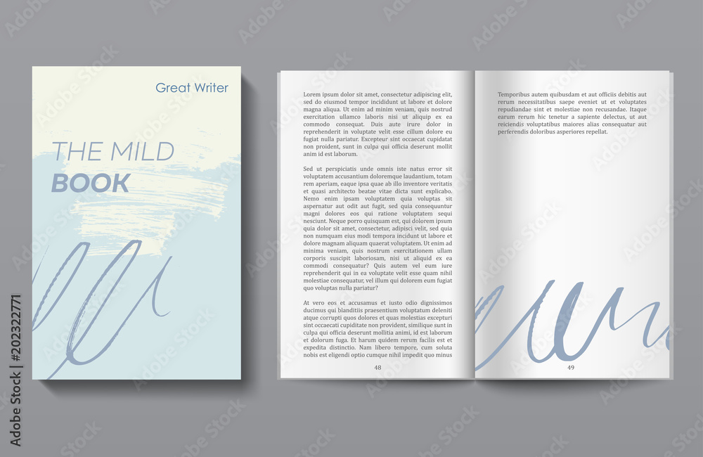 Book design template Stock Vector | Adobe Stock