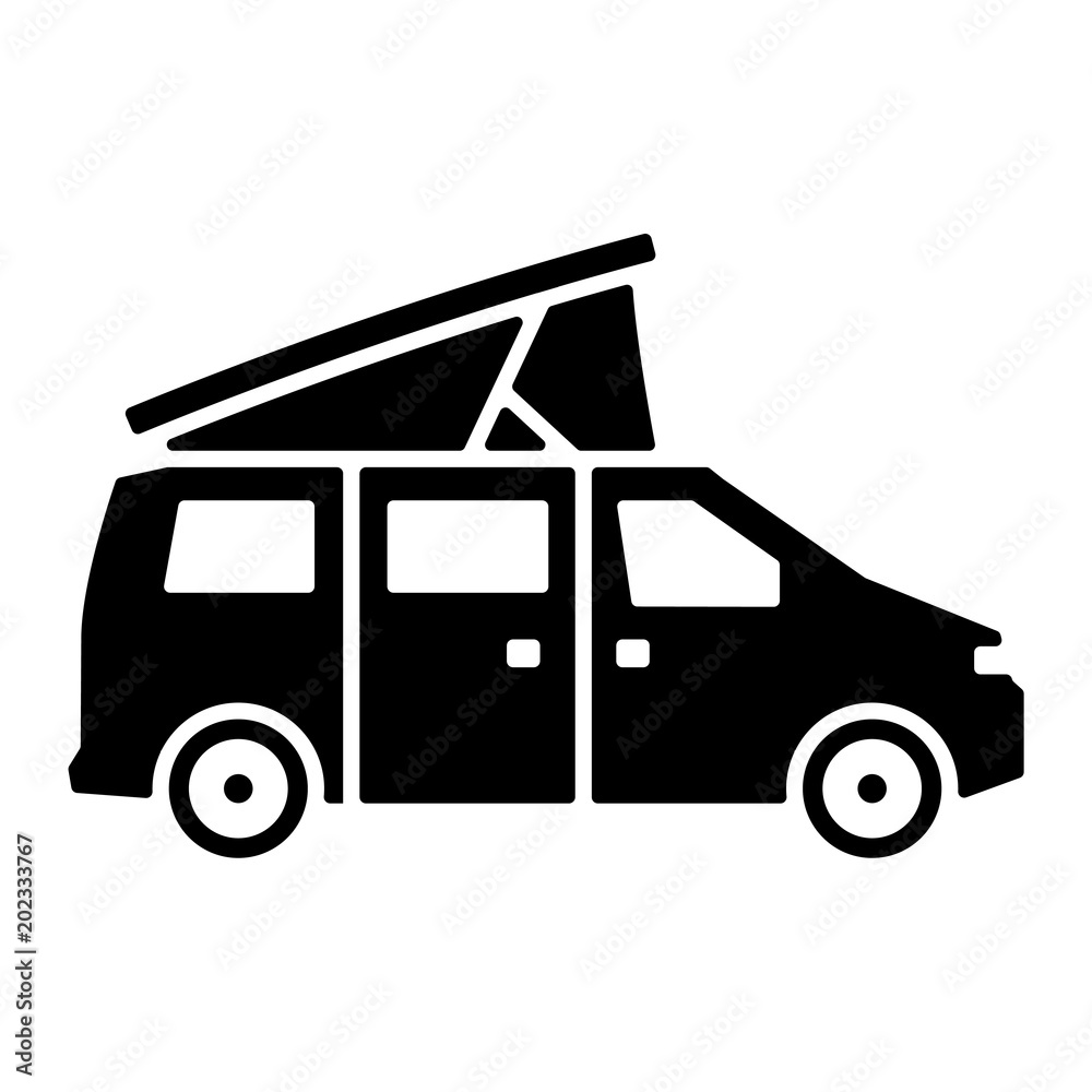 Icon - Wohnmobil Stock-Vektorgrafik | Adobe Stock