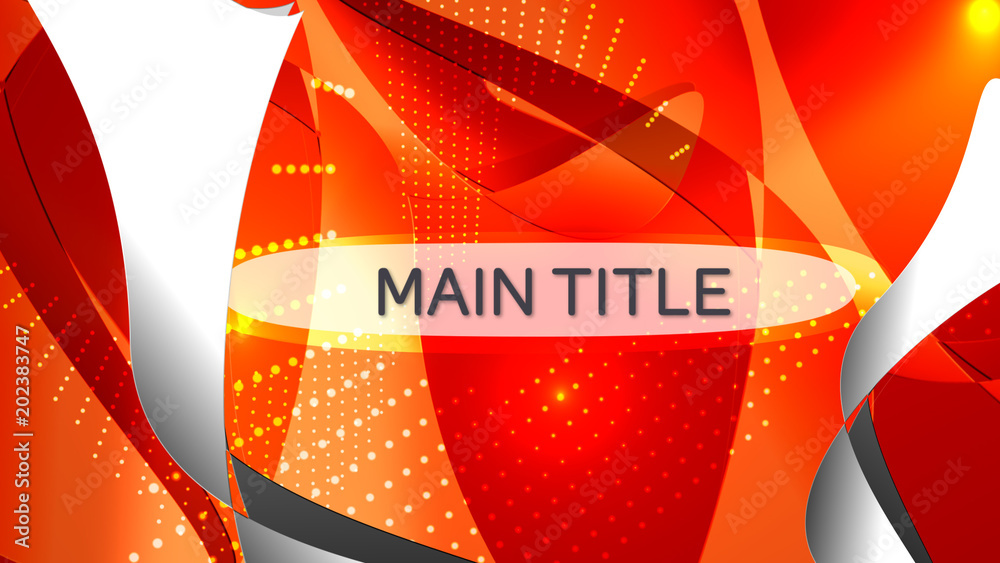 Red Spin In Title Stock Template | Adobe Stock