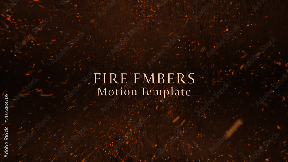 Fire Embers Title Stock Template | Adobe Stock
