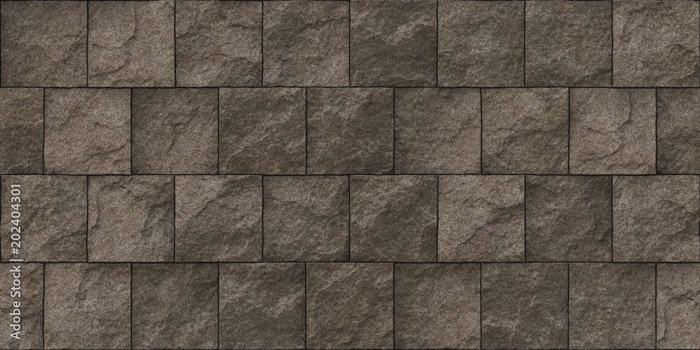 Brown Seamless Stone Block Wall Texture. Building Facade Background ...