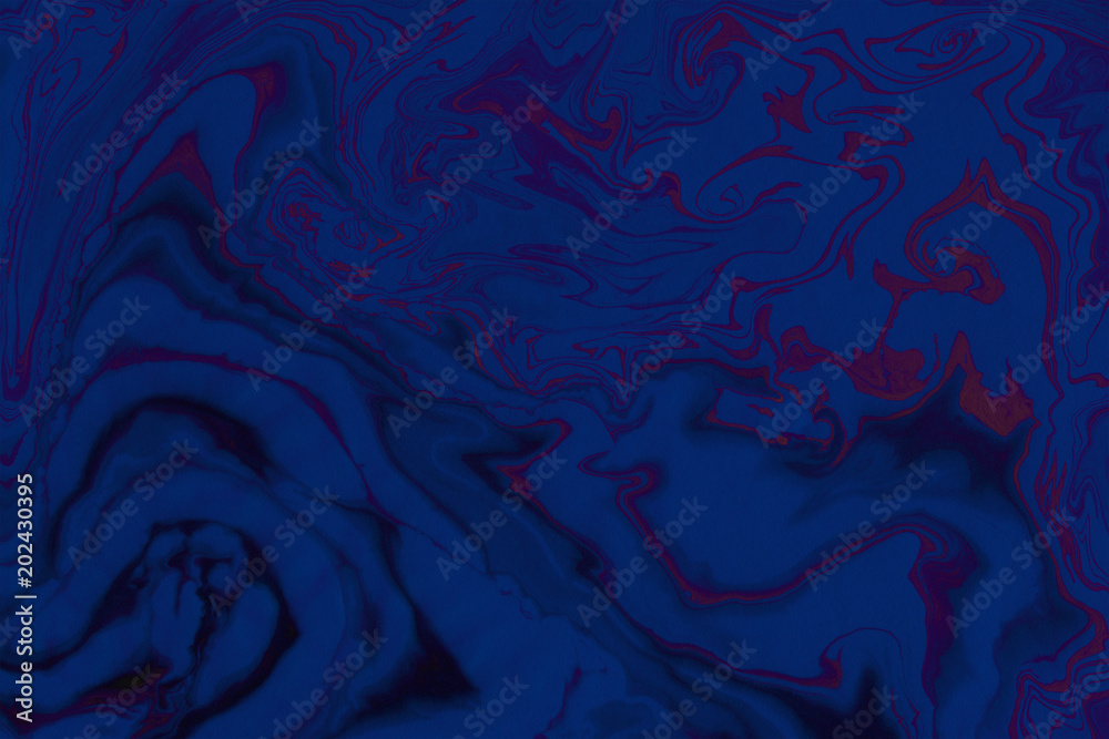 Suminagashi marble texture hand painted with indigo ink. Digital paper ...