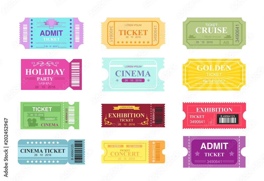 Cartoon Movie Ticket