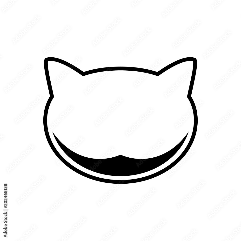 Cheshire Cat, icon. Abstract concept. Vector illustration on white ...