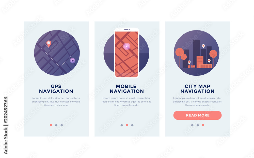 Modern interface for navigation. Modern interface UI, UX and GUI ...