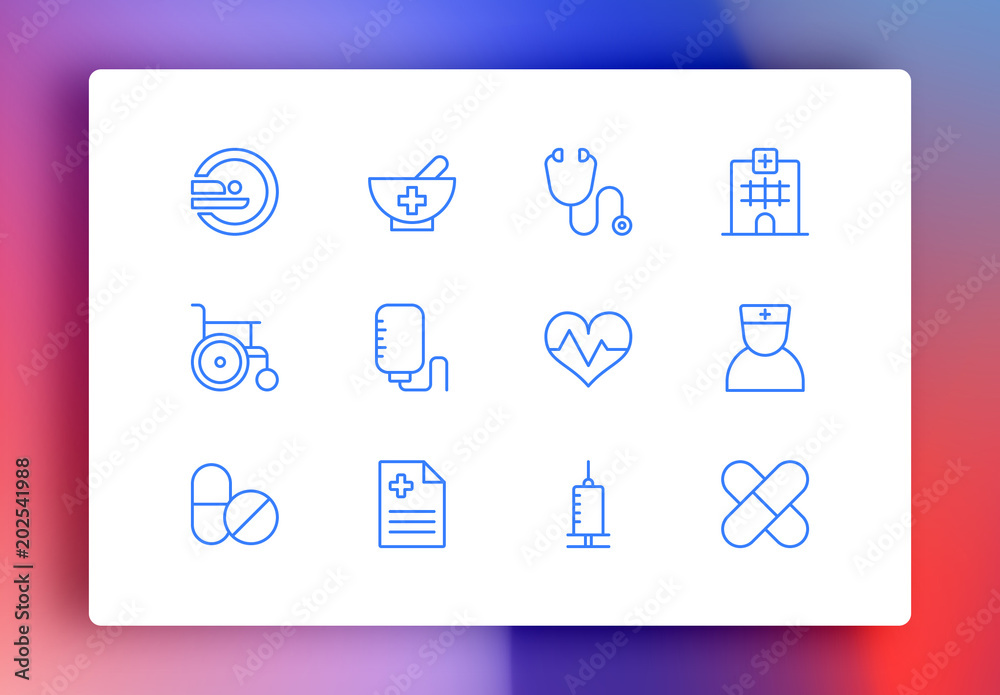Medical Minimalist Icons Stock Template | Adobe Stock