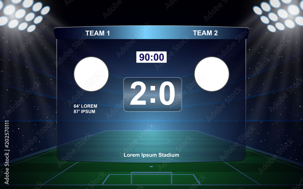 football scoreboard Stock Vector | Adobe Stock