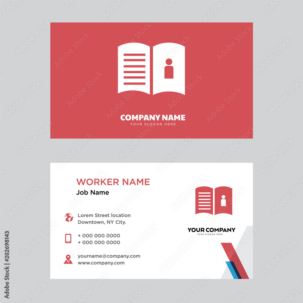 user guide business card design Stock Vector | Adobe Stock
